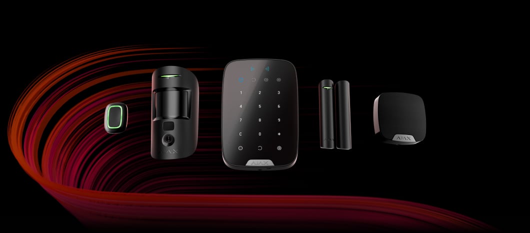 Current product lines of the Ajax security system