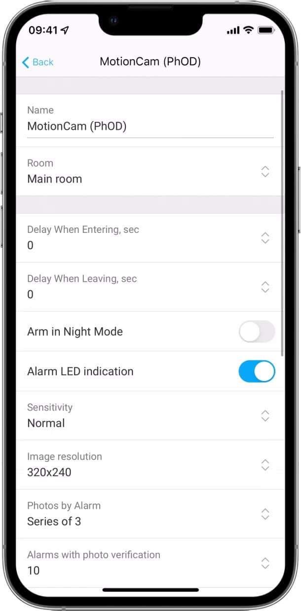 MotionCam (PhOD) — Wireless motion sensor with photo function