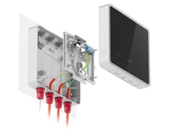 Mounting box for the correct fire control panel cable management