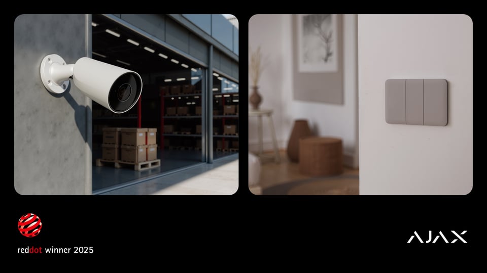 Ajax BulletCam and Ajax LightSwitch honored with Red Dot Awards | Blog Ajax