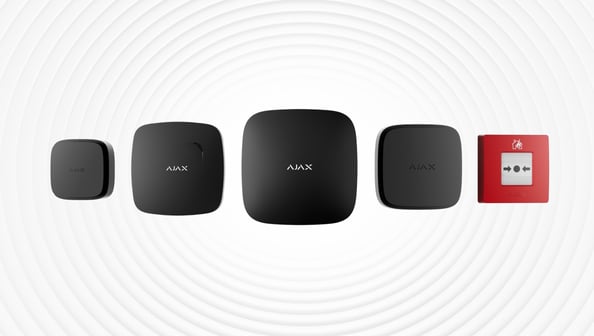 Current product lines of the Ajax security system