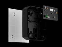 Wireless control panel with the external battery power