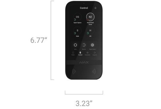 KeyPad TouchScreen Jeweller | Technical specifications