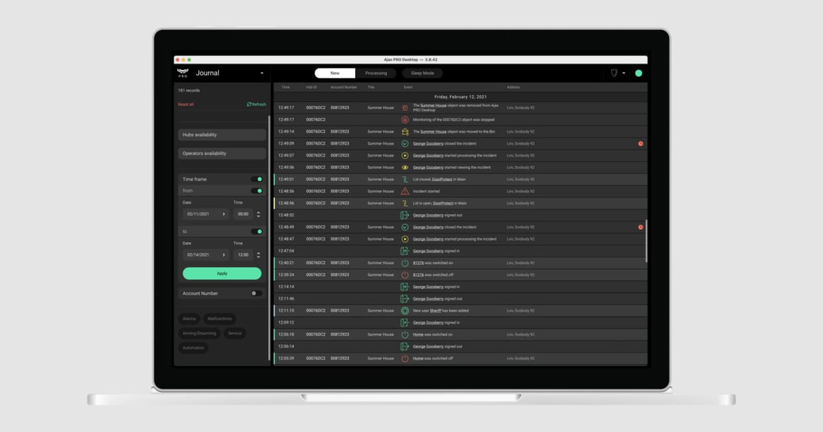 PRO Desktop 3.0: Maintenance and monitoring of Ajax systems in one app ...